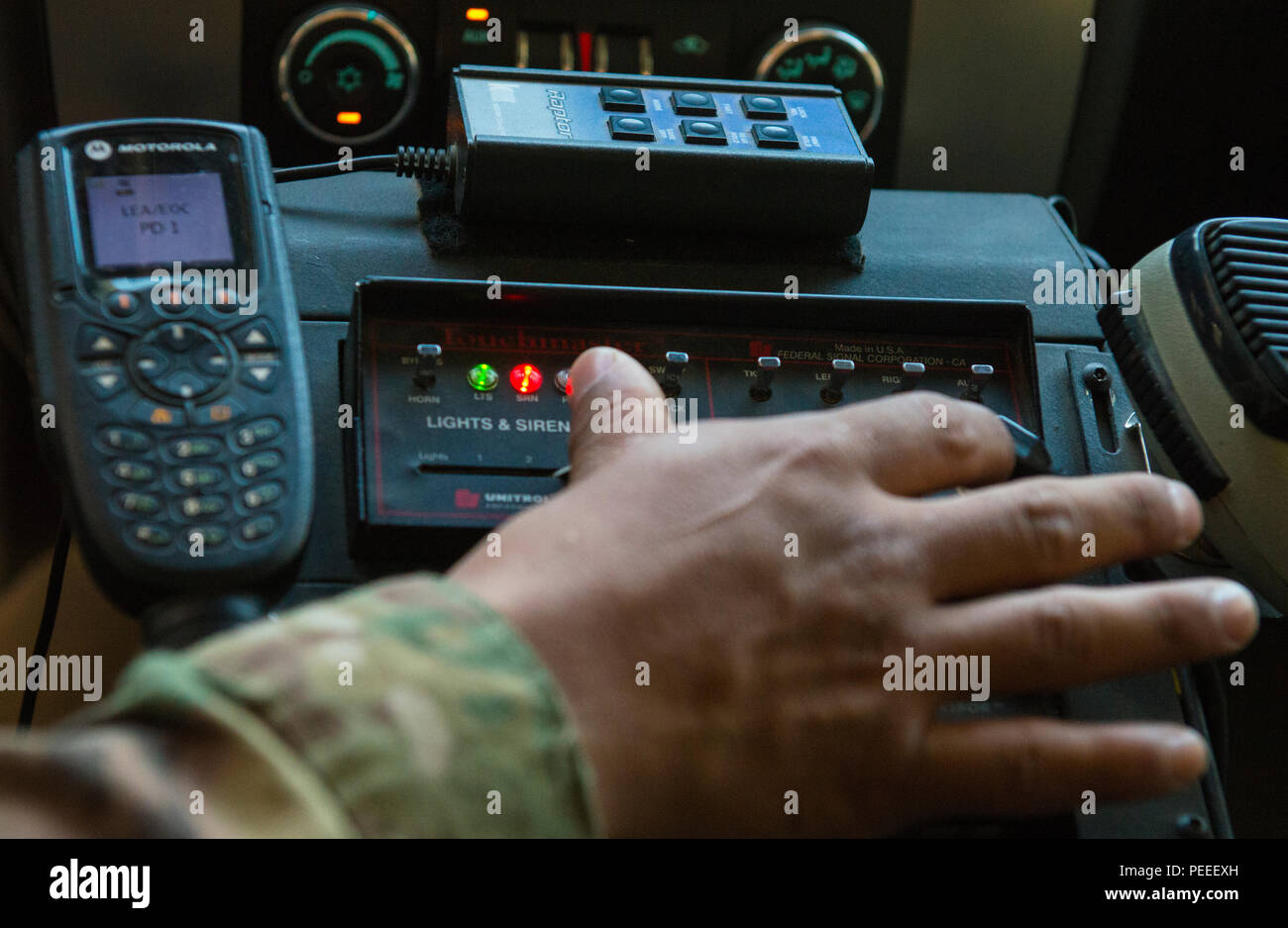 A U.S. military police officer with the 382nd Military Police ...