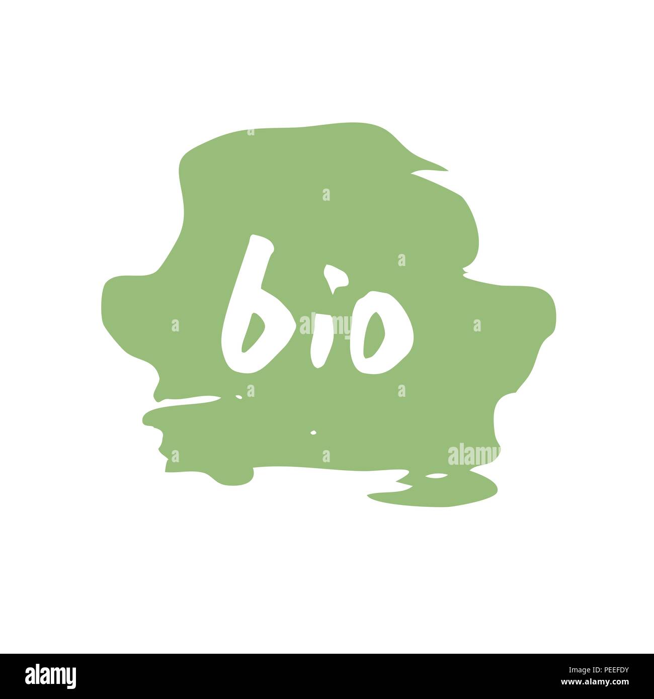 Bio hand drawn vector badge. Handwritten logo templates. Element for ...