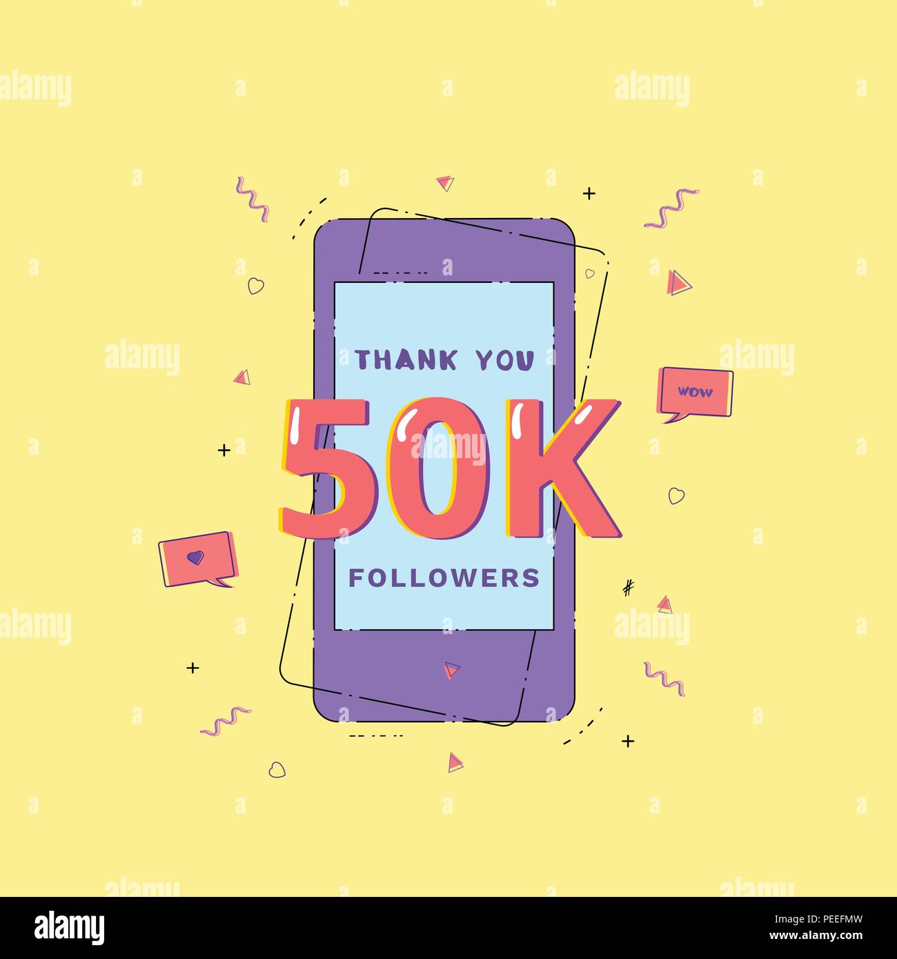 50k followers vector vectors hi-res stock photography and images - Alamy