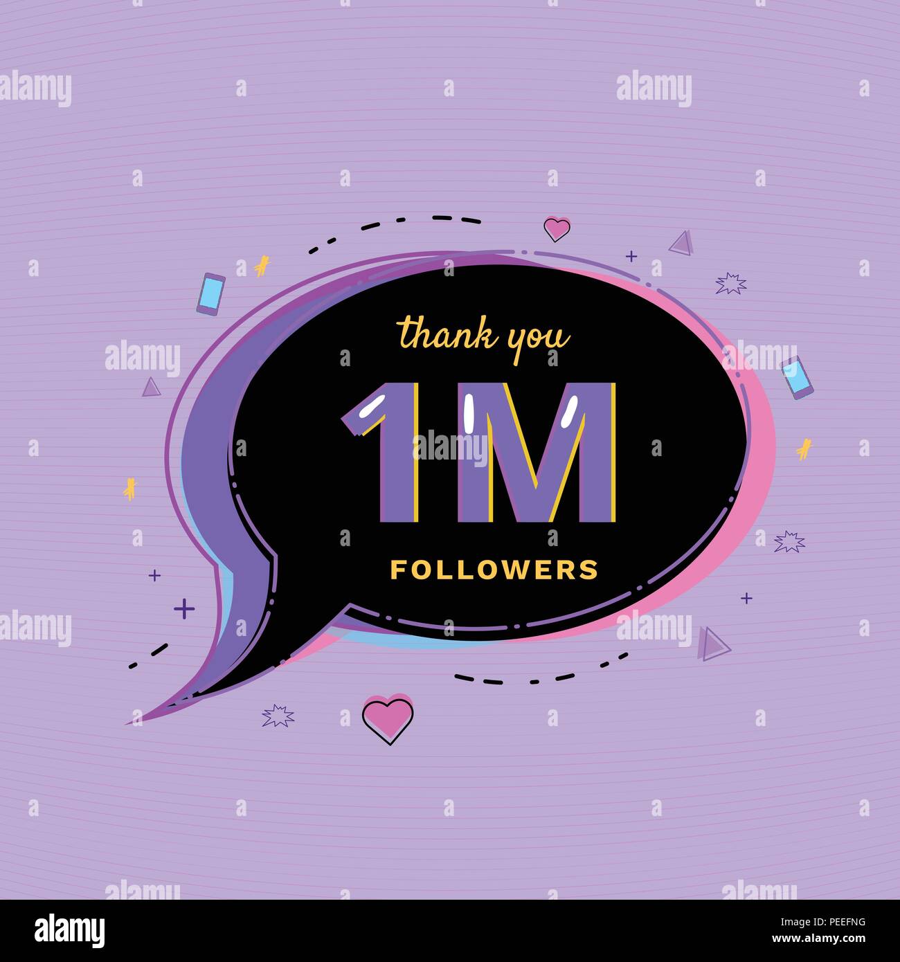 1m followers vector vectors hi-res stock photography and images - Alamy