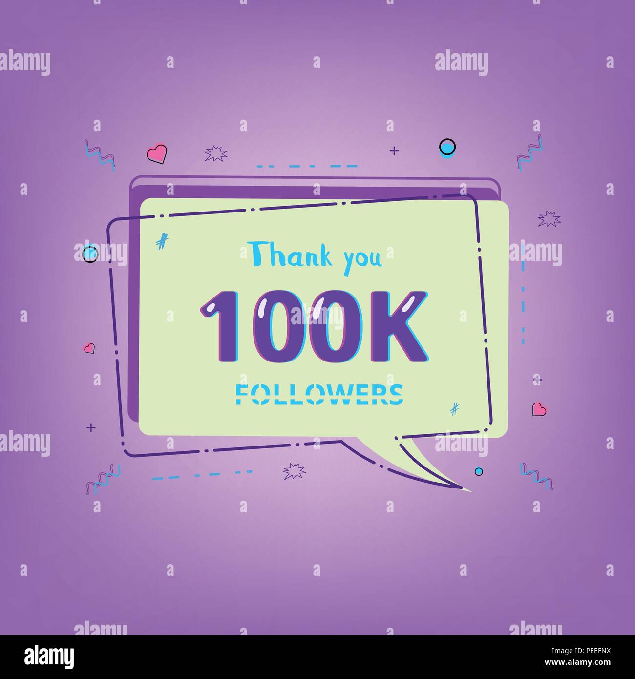 100k followers vector vectors hi-res stock photography and images - Alamy