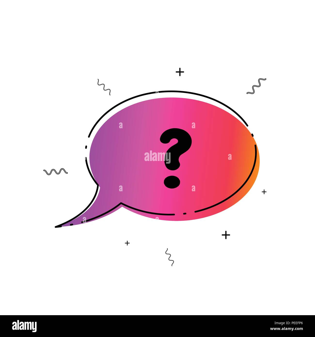 Question mark with speech bubble. Vector illustration Stock Vector ...