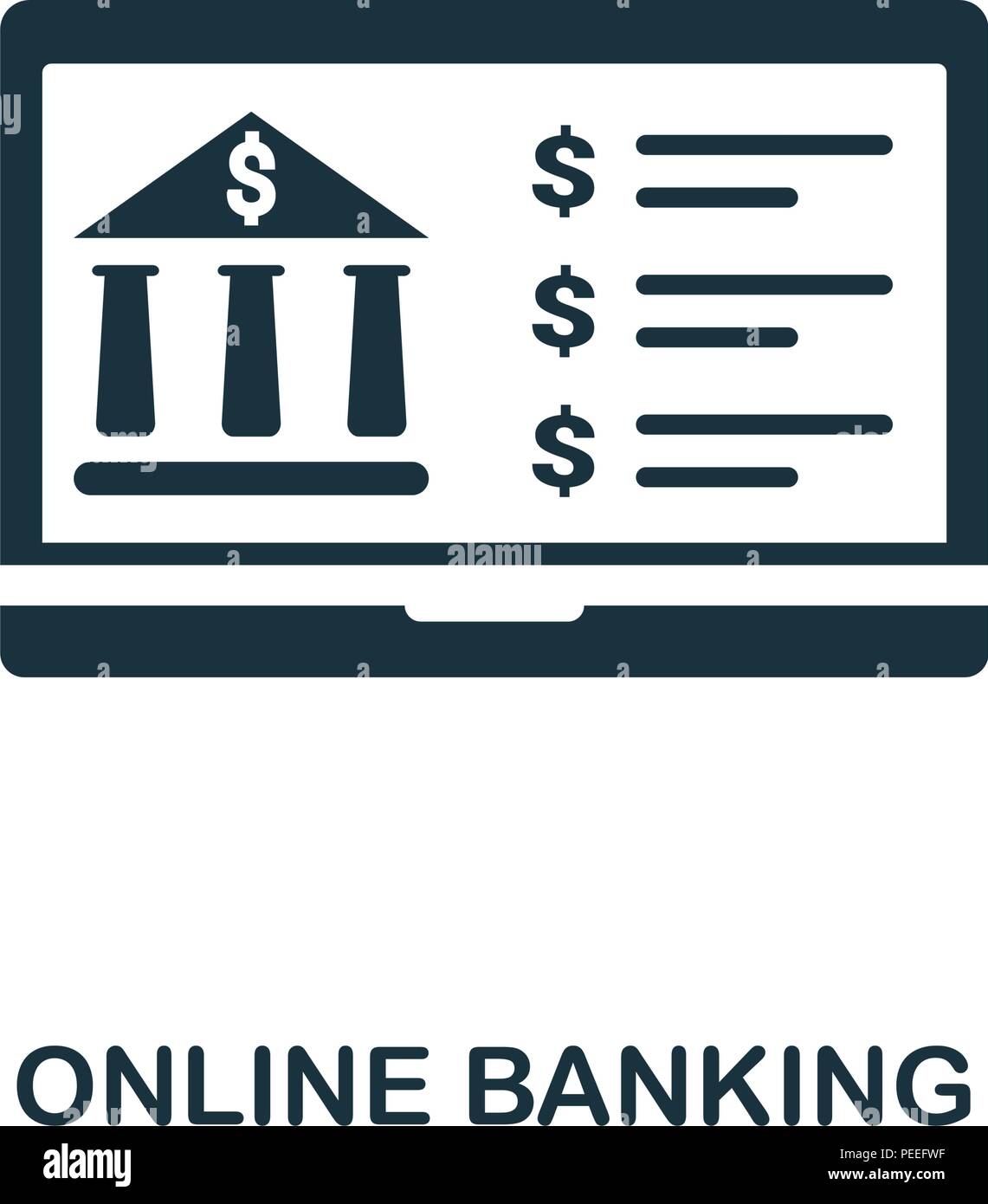 Online Banking creative icon. Simple element illustration. Online ...