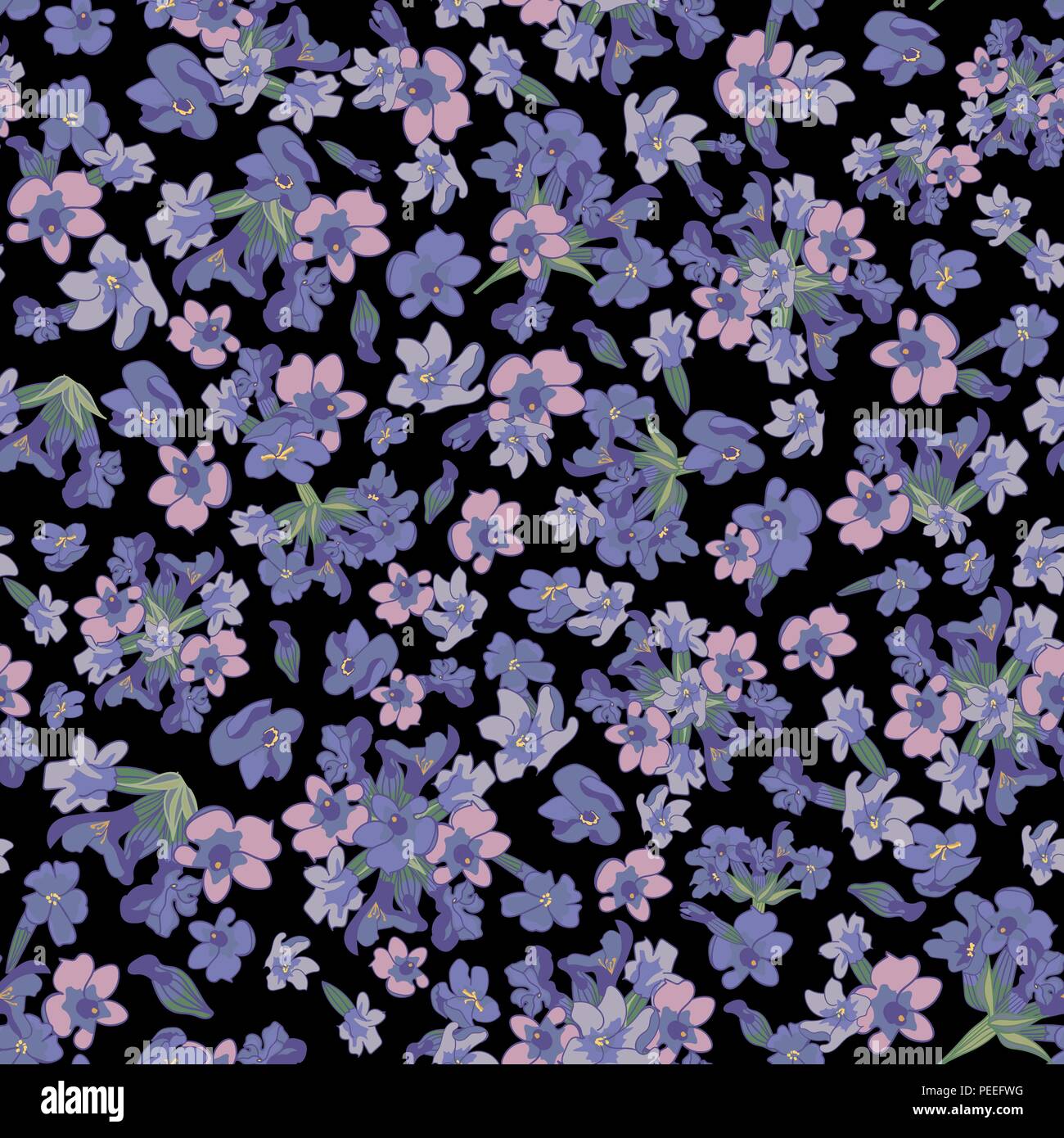 Modern watercolor style seamless pattern with lavender, texture ...