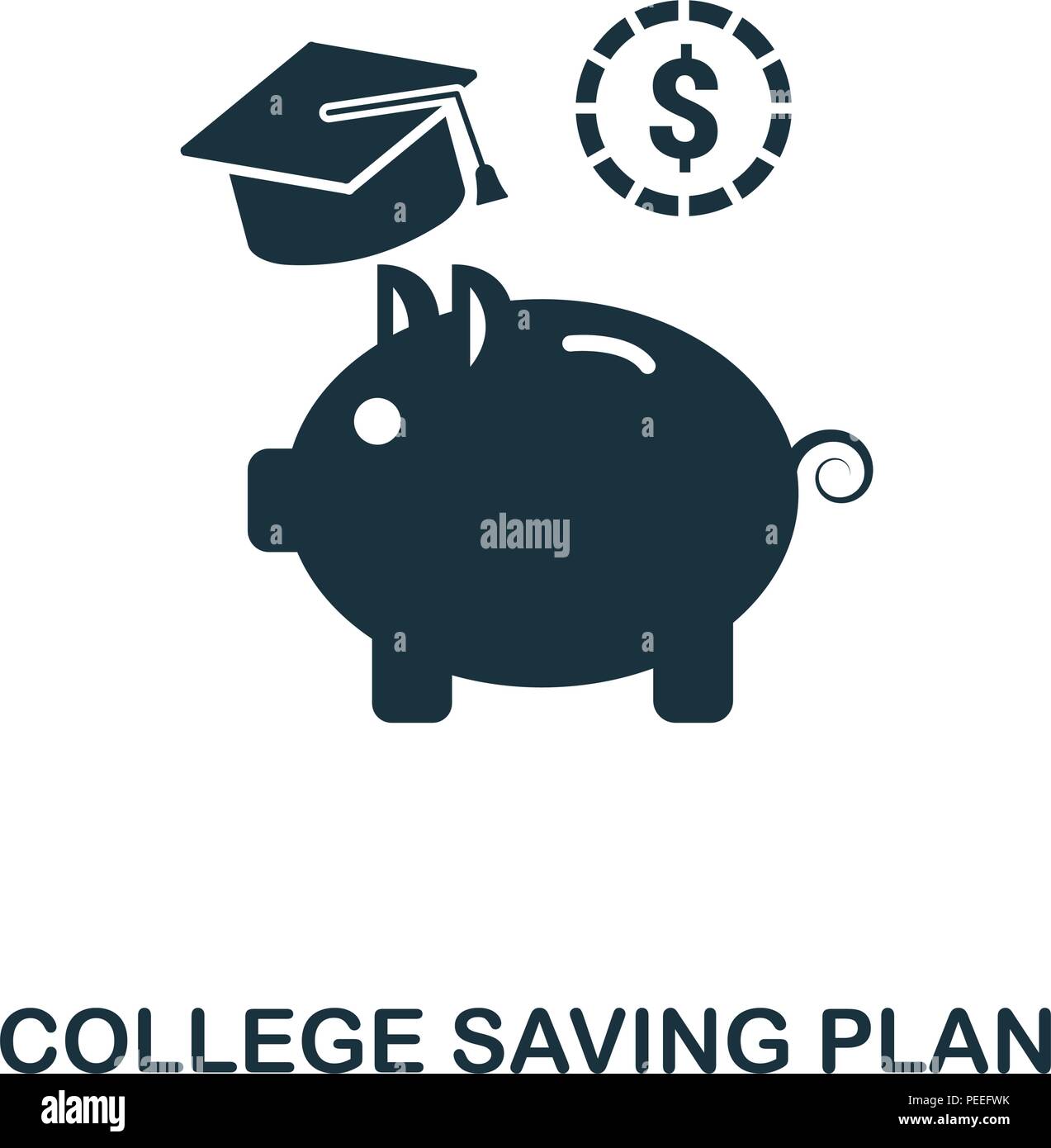 College Saving Plan creative icon. Simple element illustration. College ...