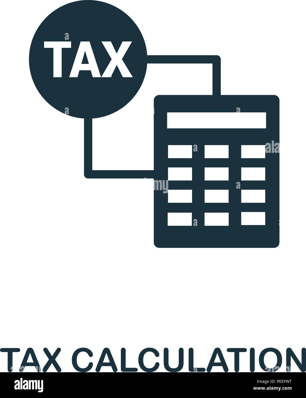 Tax Calculation creative icon. Simple element illustration. Tax ...
