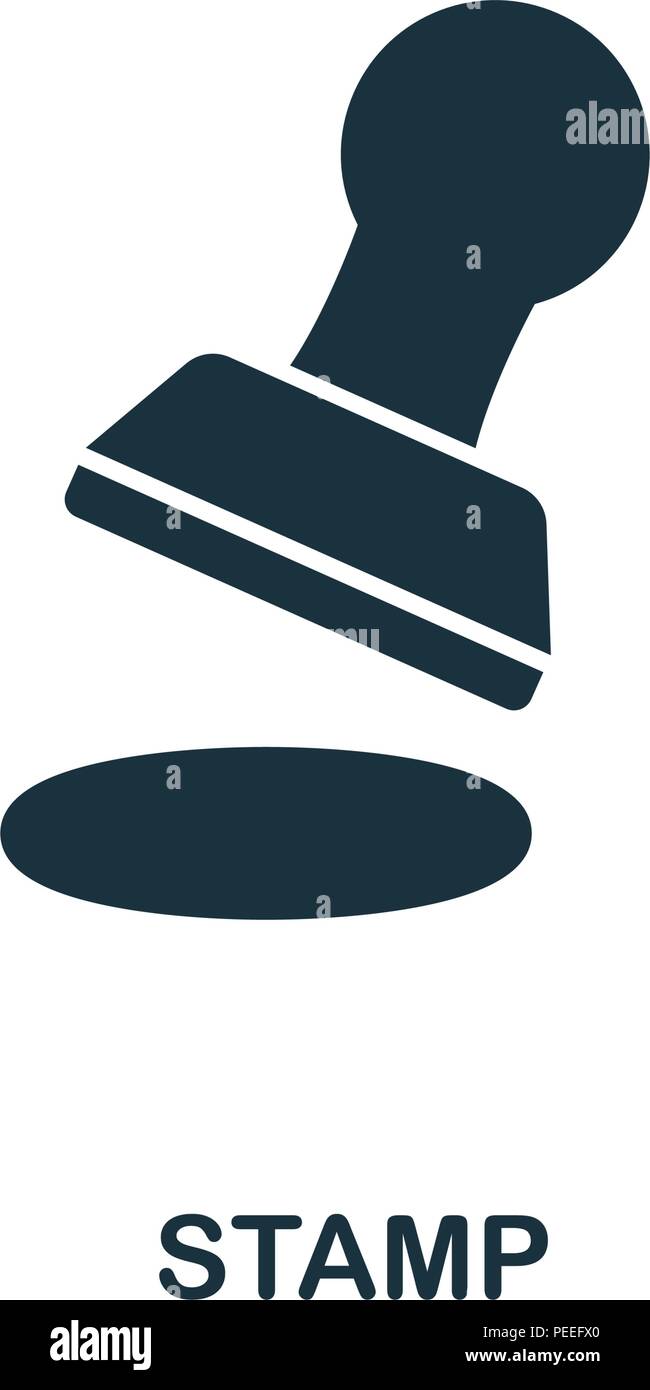 Stamp creative icon. Simple element illustration. Stamp concept symbol ...