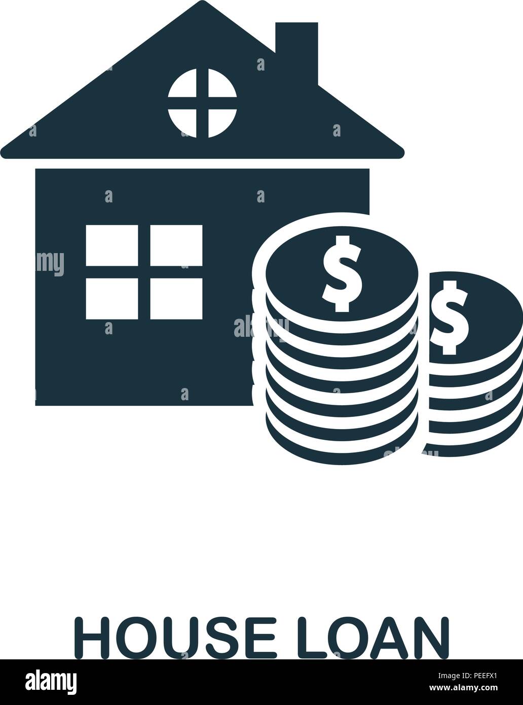 House Loan creative icon. Simple element illustration. House Loan ...