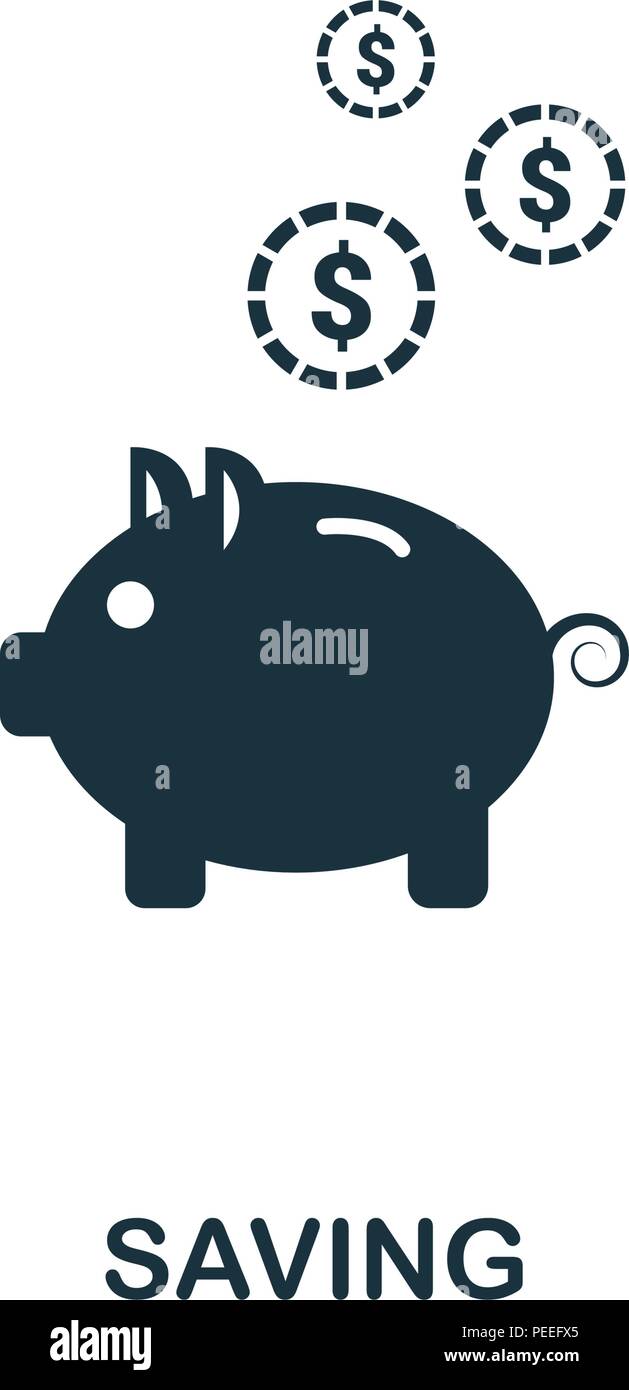 Saving creative icon. Simple element illustration. Saving concept ...