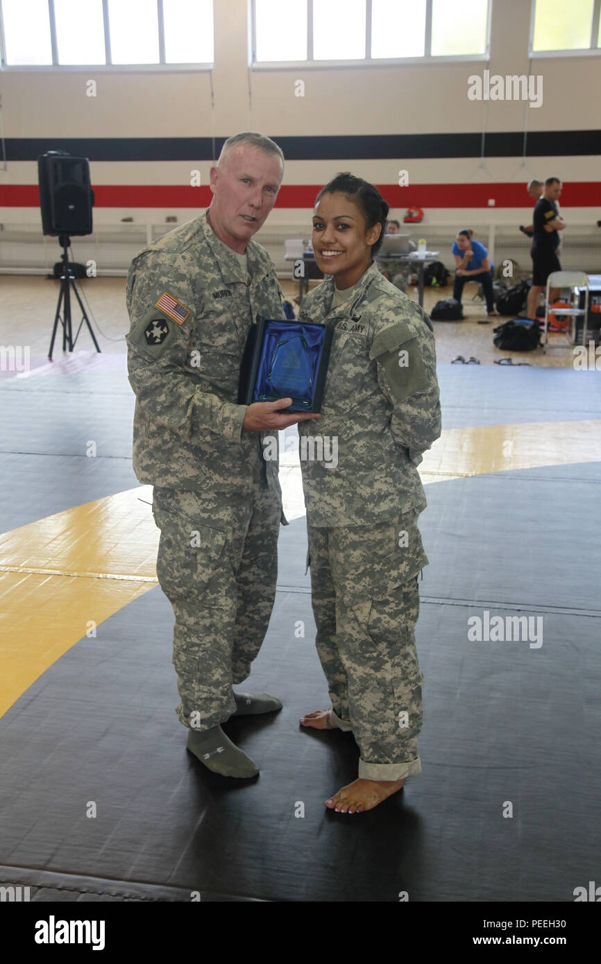 Army Sgt. Maj. James Murrin (left), the senior enlisted leader of the ...