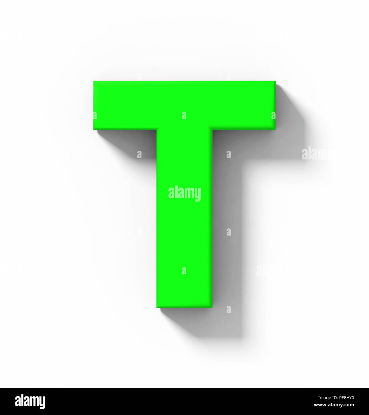 The Letter T In Green