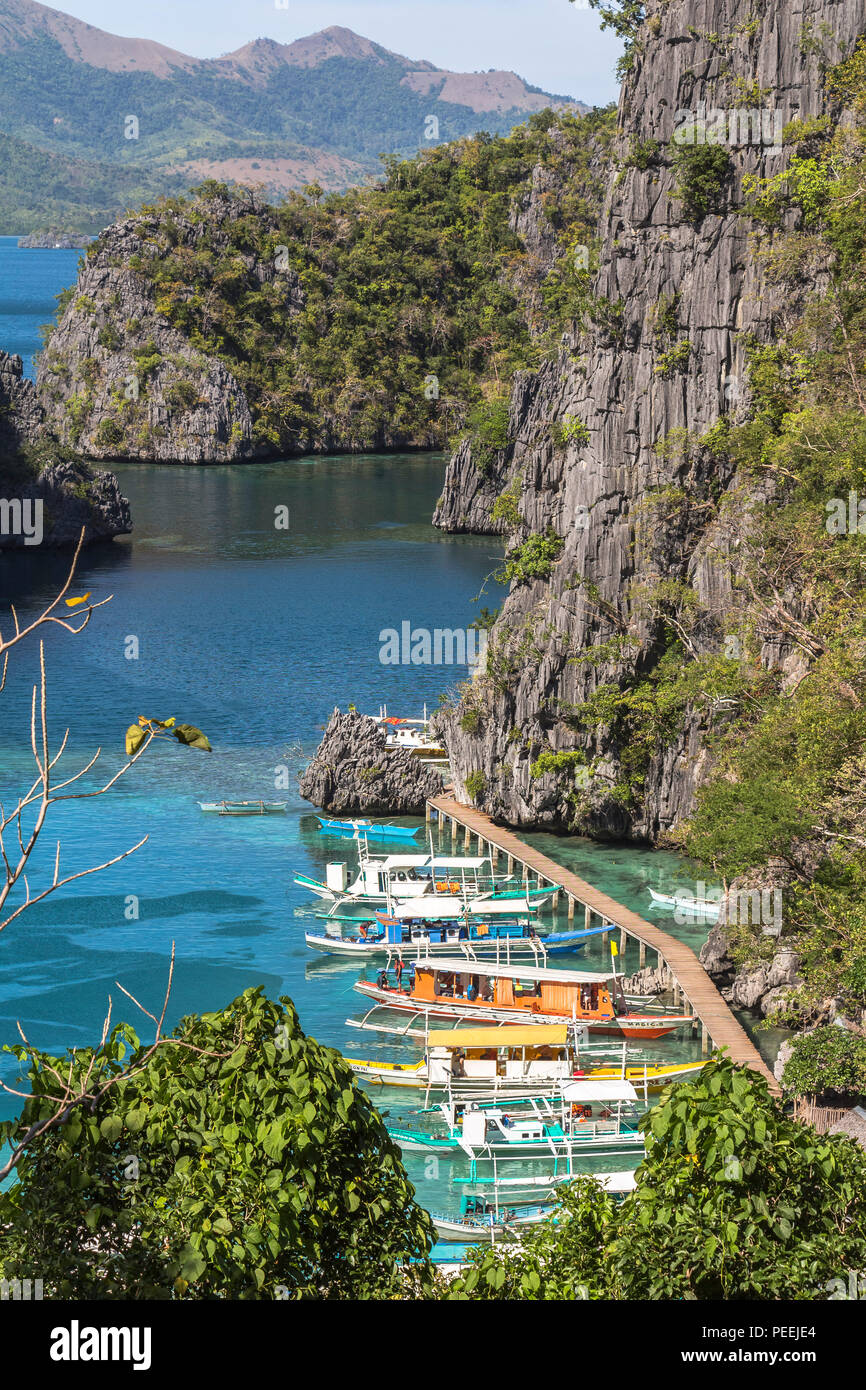 Aerial view kayangan lake coron hi-res stock photography and images - Alamy