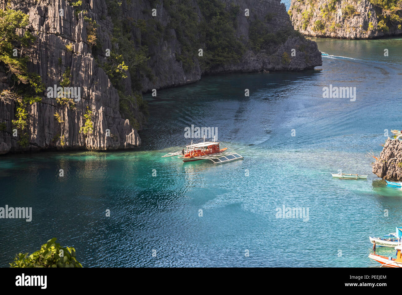 Aerial view kayangan lake coron hi-res stock photography and images - Alamy