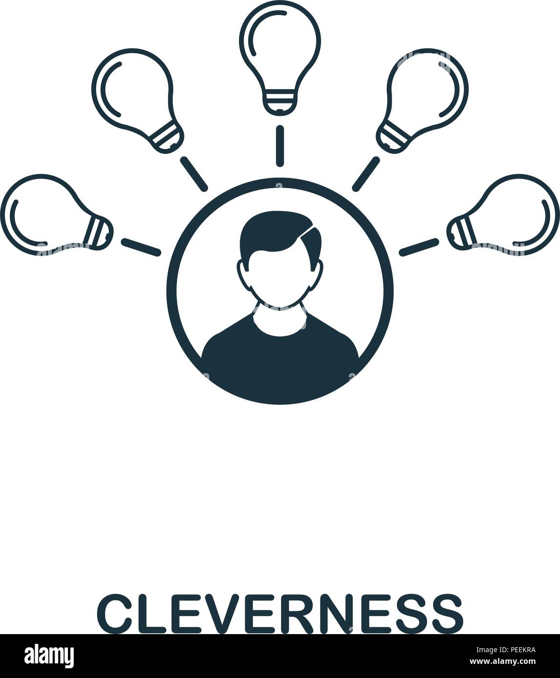 Cleverness creative icon. Simple element illustration. Cleverness ...