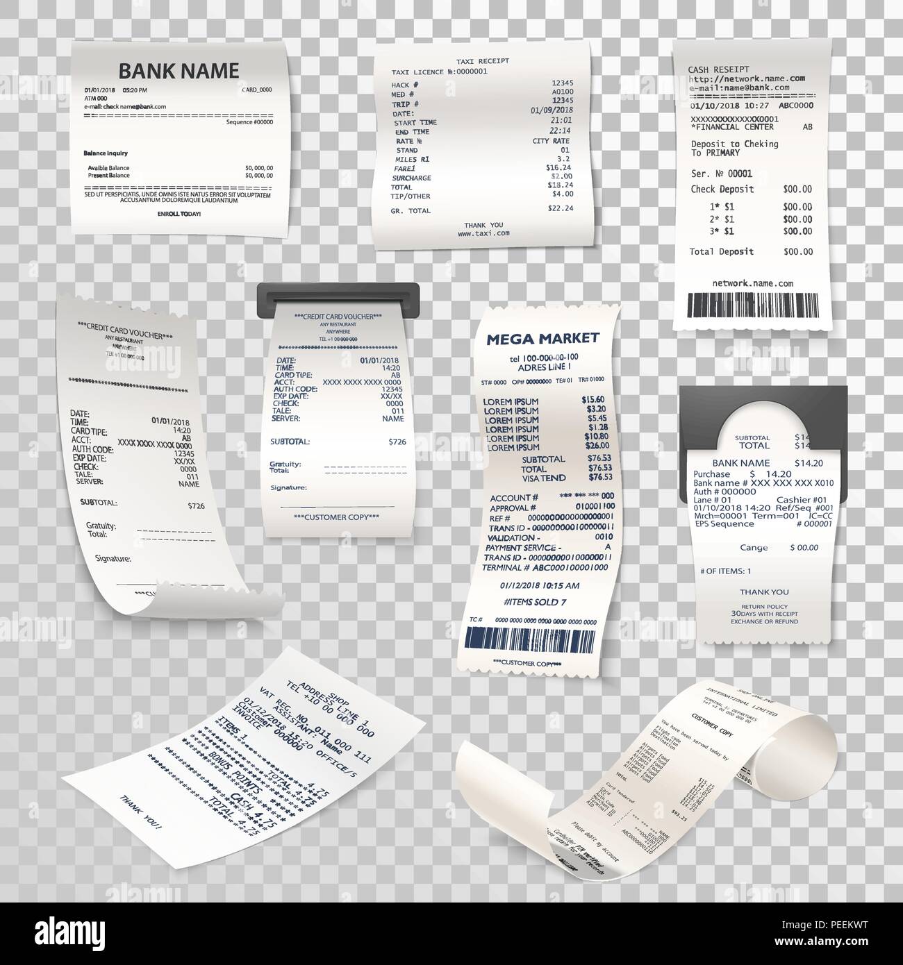 Supermarket receipt hi-res stock photography and images - Alamy