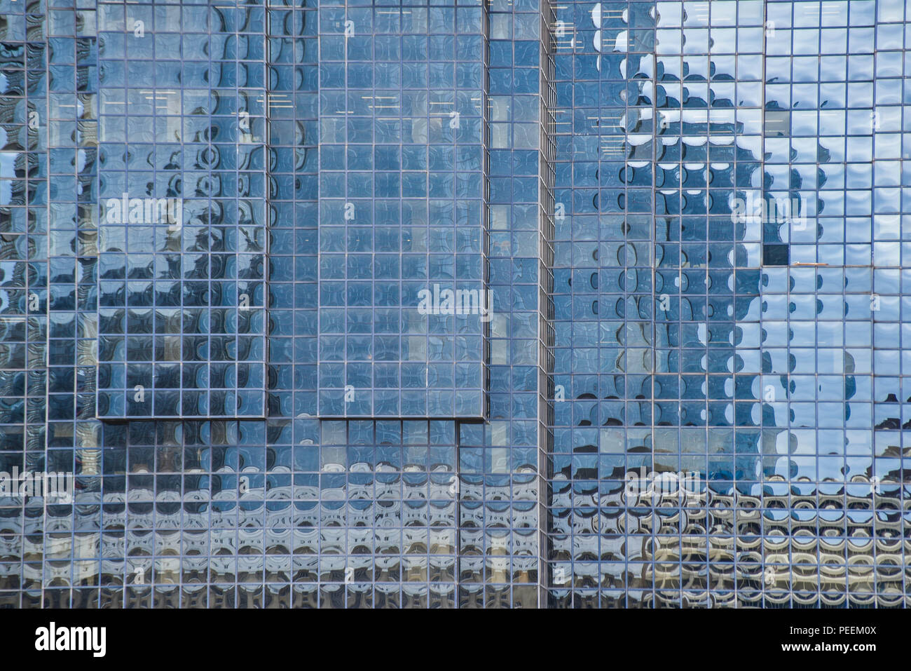 blue glass reflecting abstract light Stock Photo - Alamy