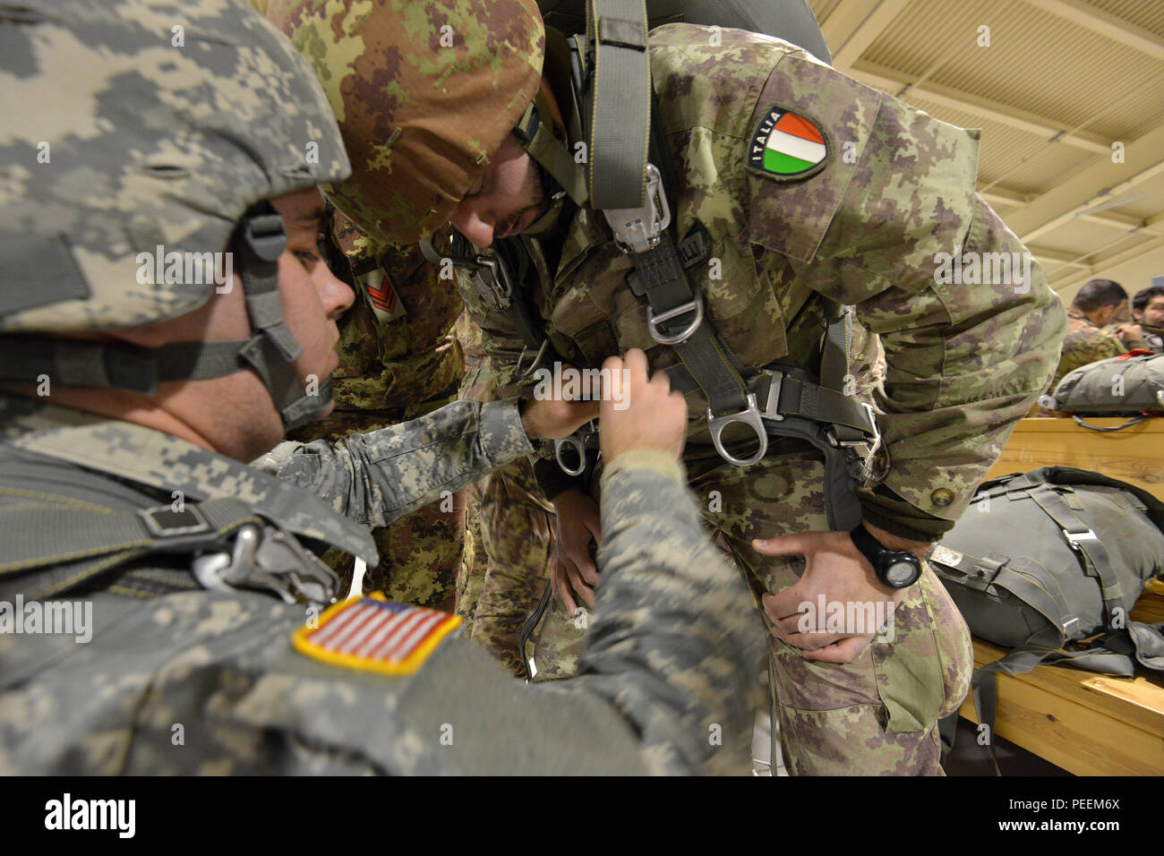 U.S. Army Pvt. John Frommeyer, a paratrooper assigned to the 54th ...