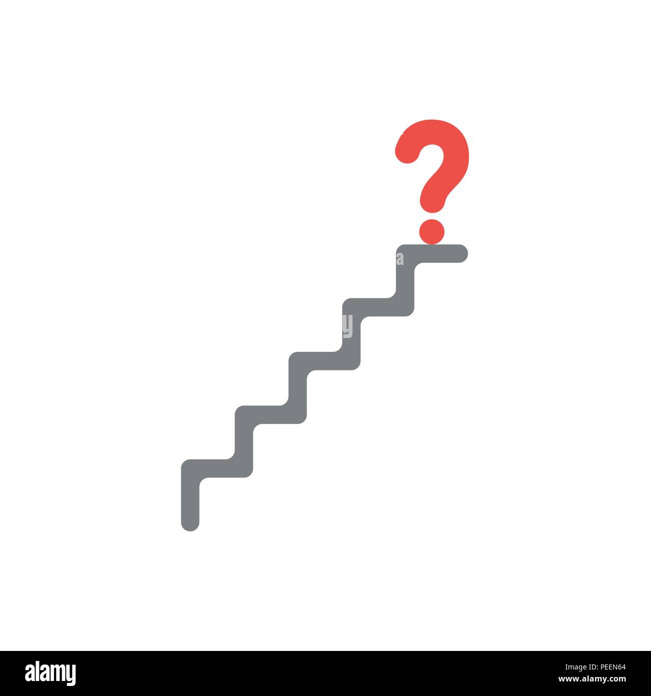 Flat design vector illustration concept of red question mark symbol ...