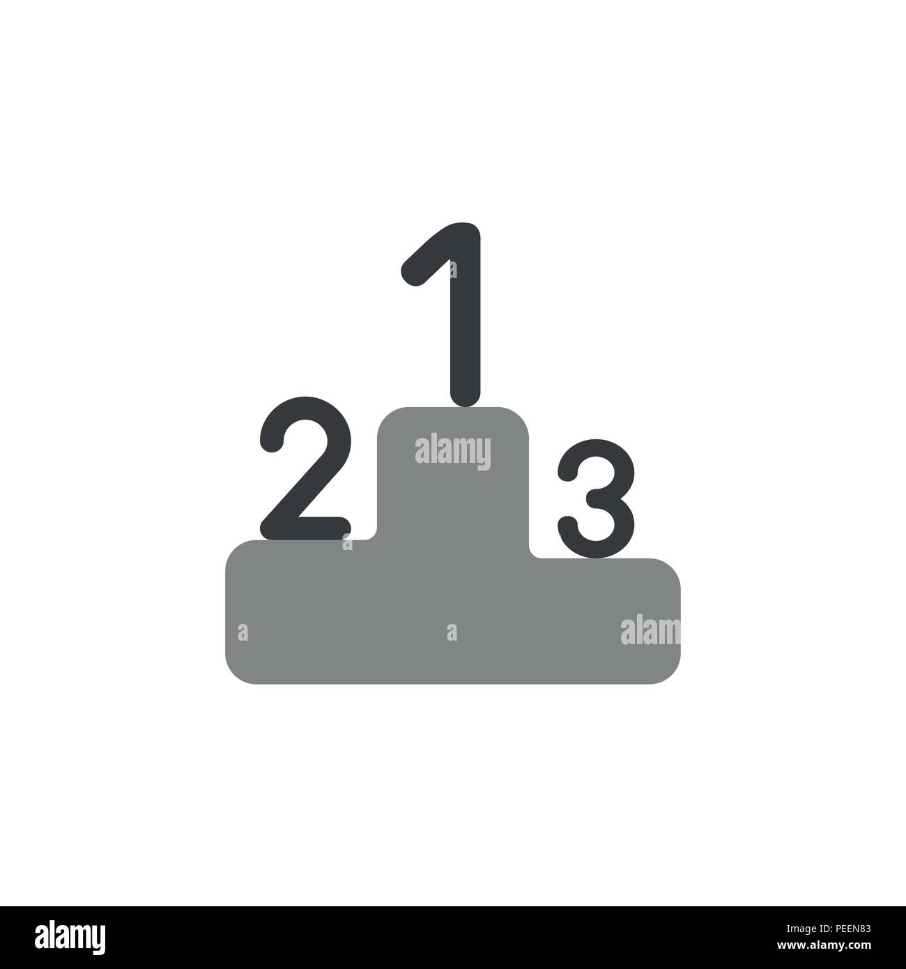 Flat design vector illustration concept of one, two and three numbers ...