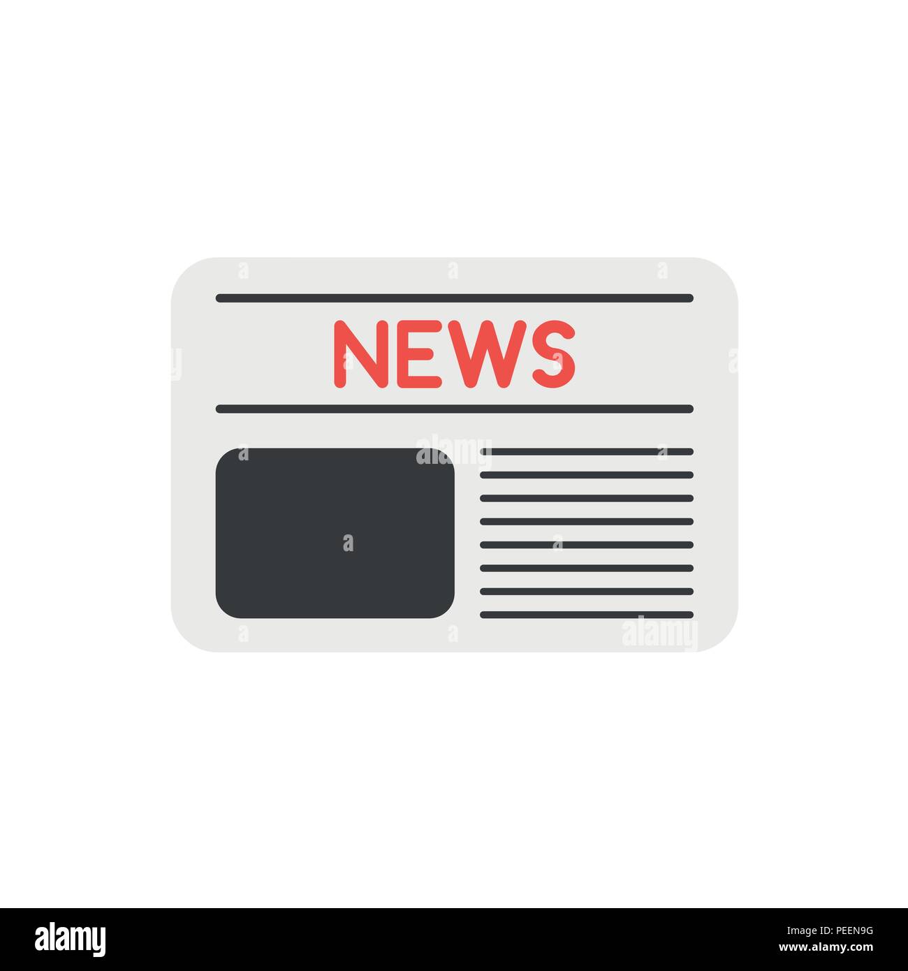 Flat design vector illustration concept of front page of newspaper ...