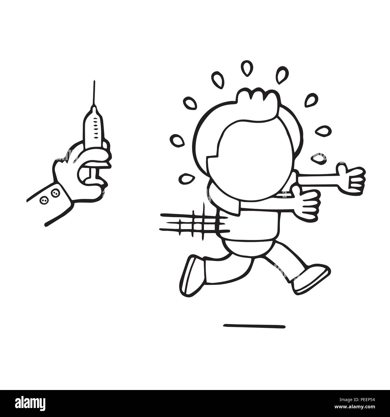 Running away scared human hi-res stock photography and images - Alamy