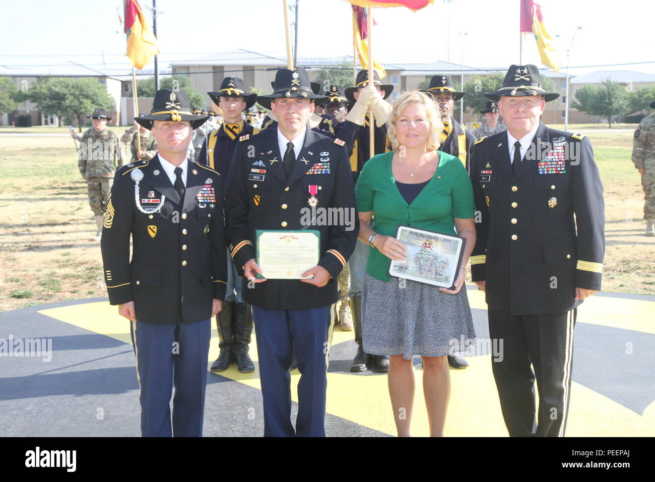 Lt. Col. Rolland Niles (second from left), deputy chief of staff with ...