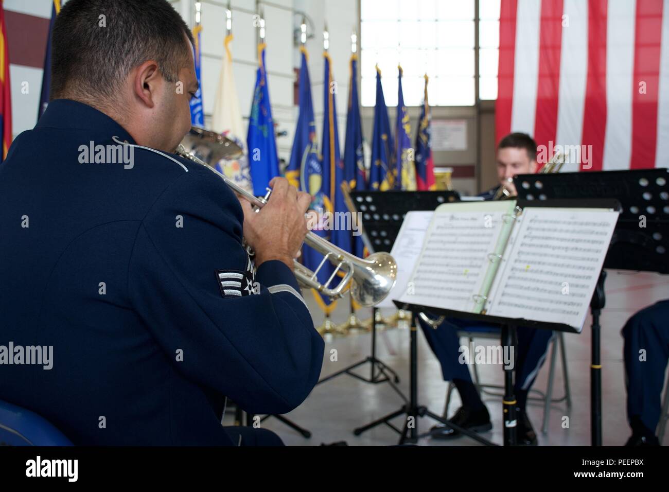 The Band of the Golden West plays at the 349th Air Mobility Wing change ...