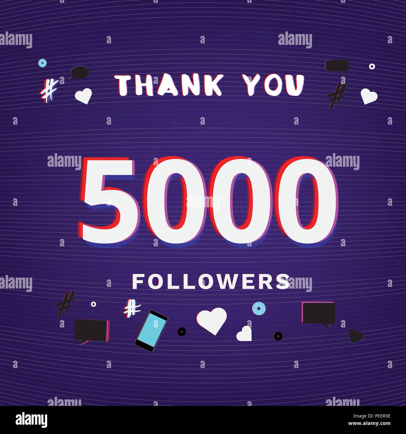 5000 subscribers Stock Vector Images - Alamy