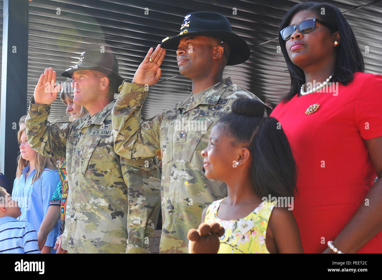 Col. Kevin Admiral (center), incoming commander of the 3rd Cavalry ...