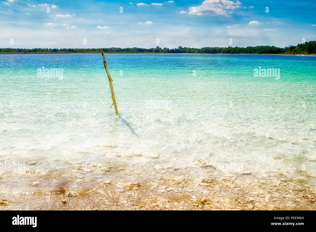 Azure lake in central Poland Stock Photo - Alamy