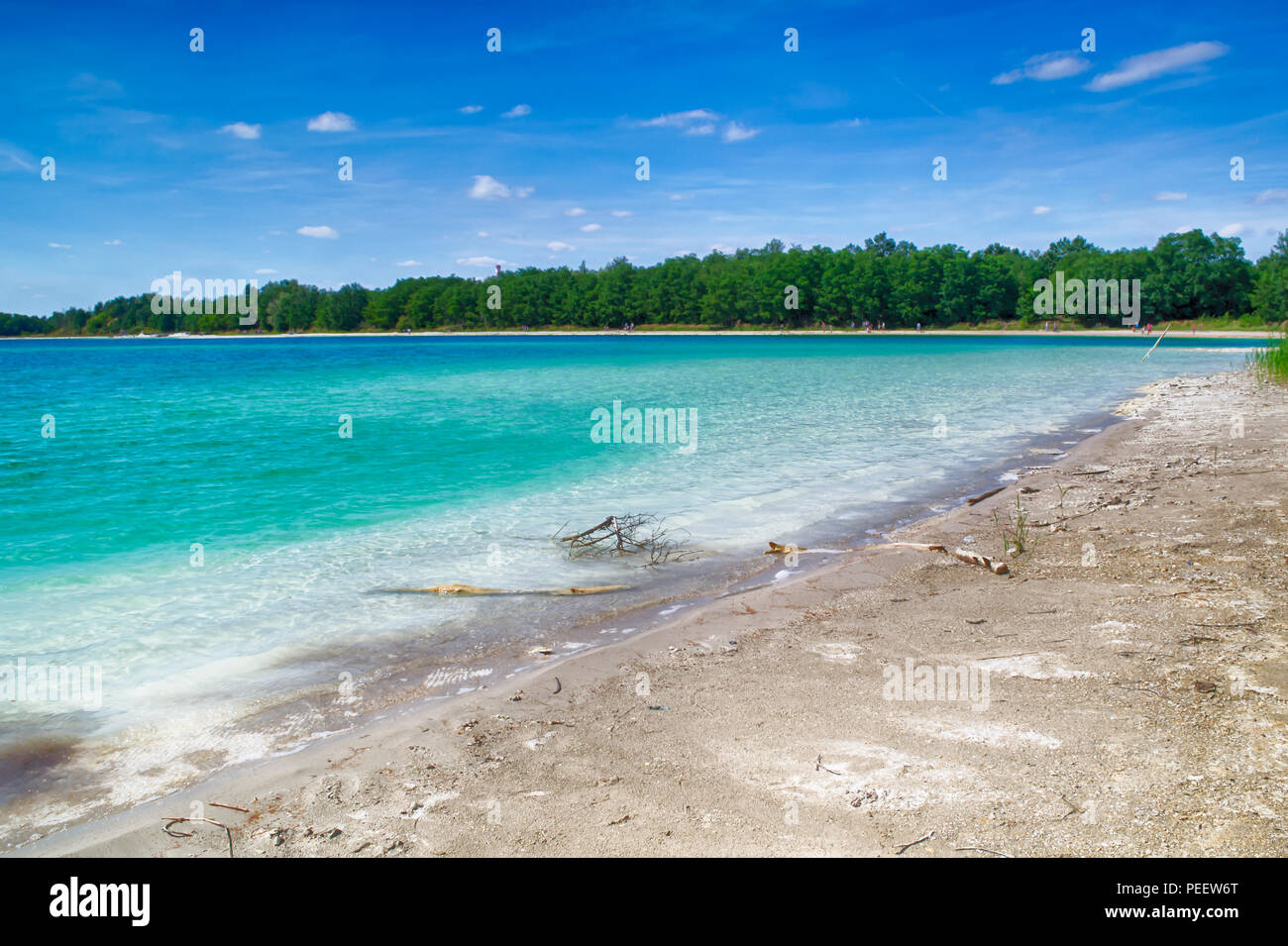 Azure lake in central Poland Stock Photo - Alamy