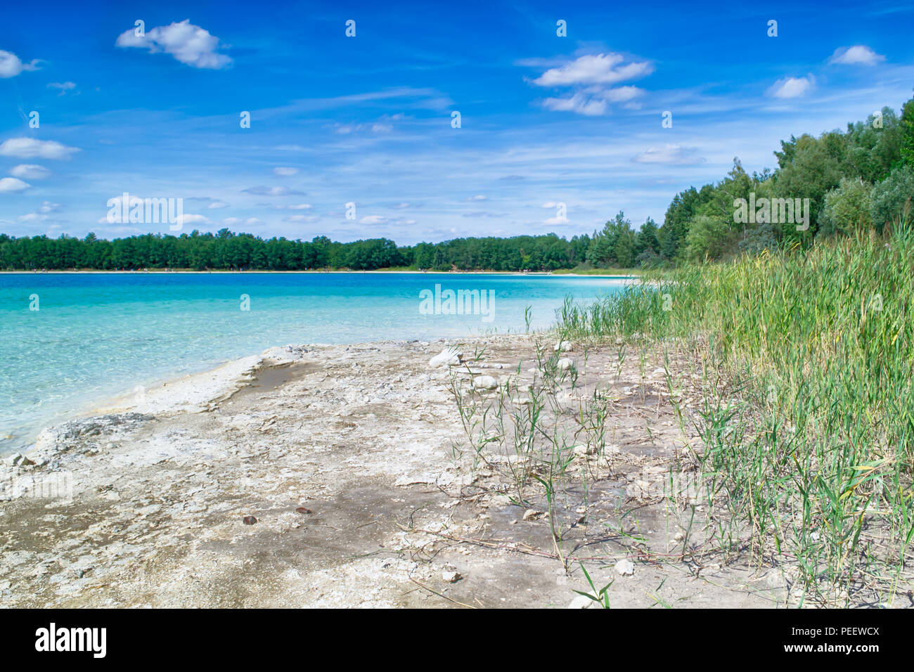 Azure lake in central Poland Stock Photo - Alamy