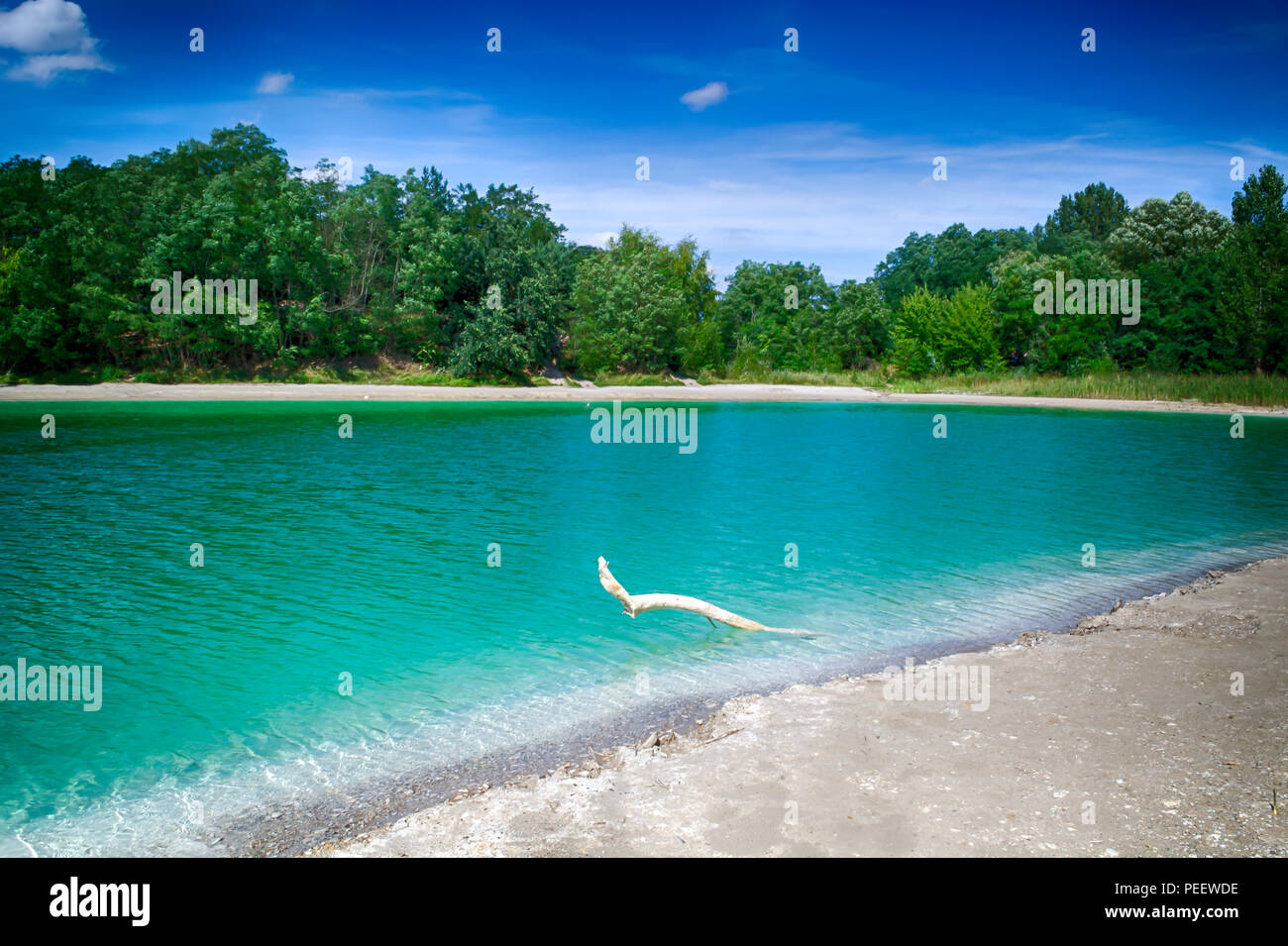 Azure lake in central Poland Stock Photo - Alamy