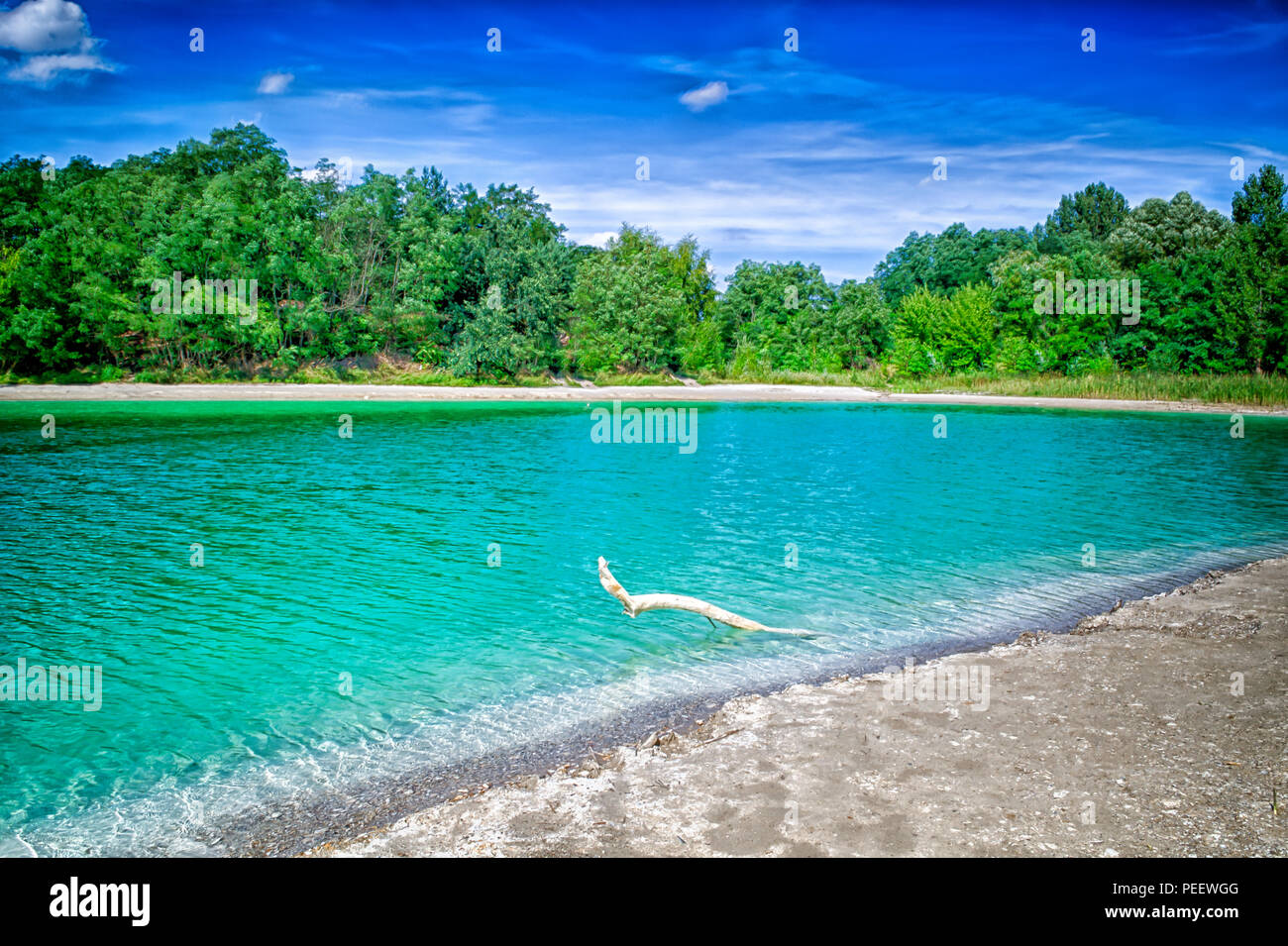 Azure lake in central Poland Stock Photo - Alamy