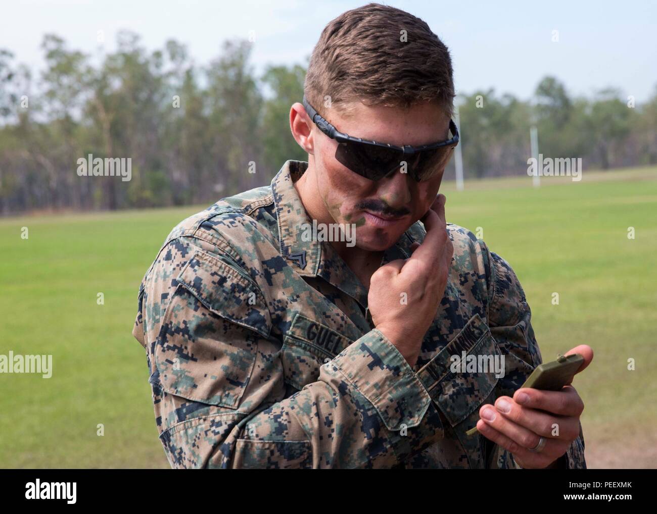 U.S. Marine Corps Cpl. Matt Guelzow, a native of Sacramento, California ...