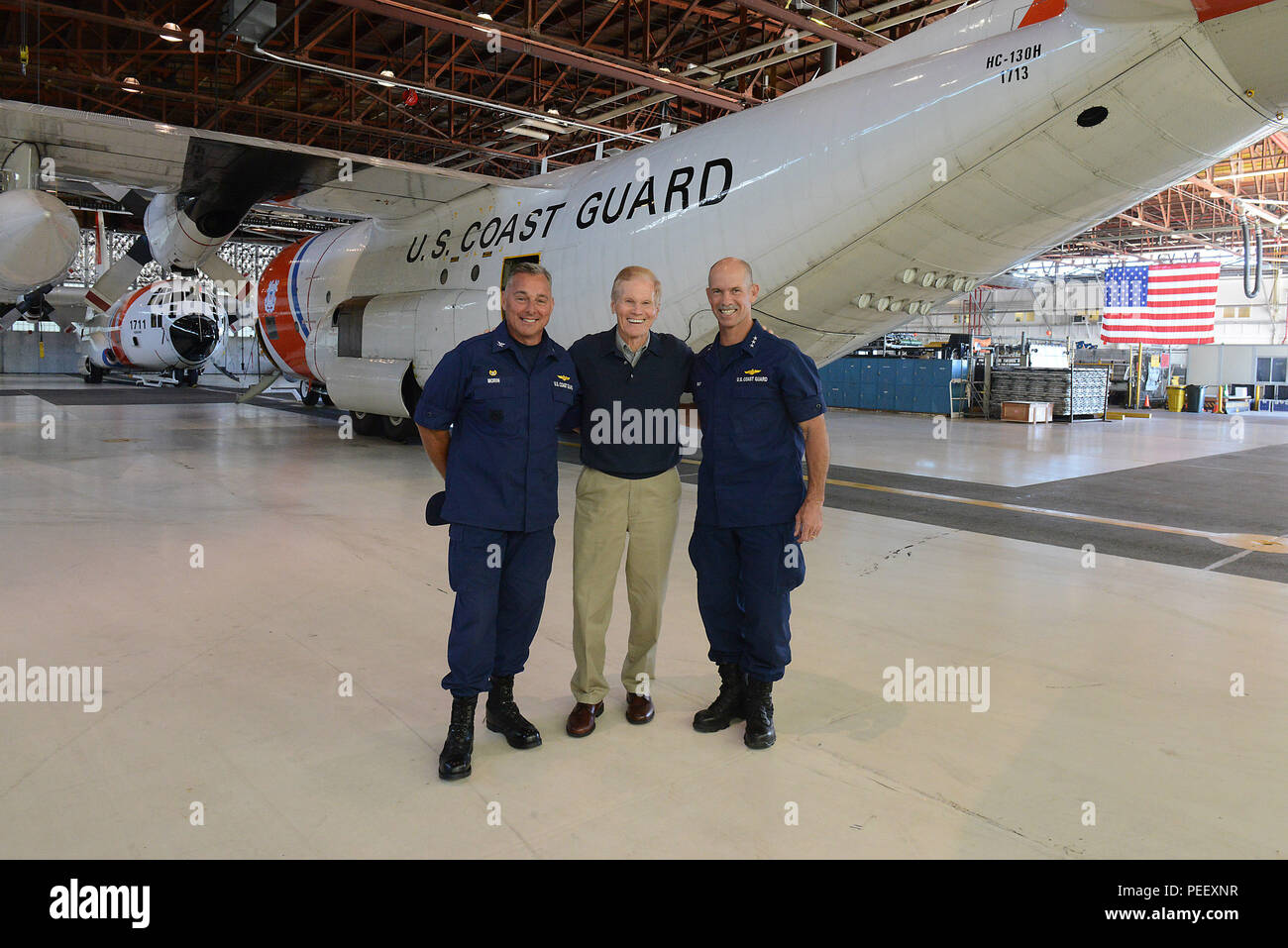 Capt. Mark Morin, Florida Sen. Bill Nelson and Vice Adm. Charles Ray ...