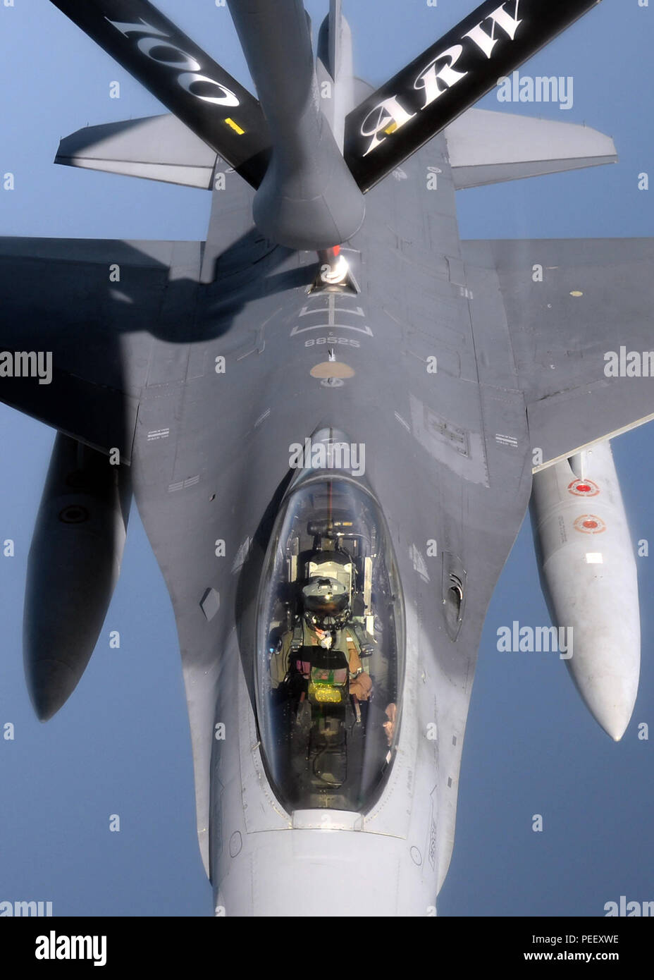 A U.S. Air Force F-16 Fighting Falcon from Aviano Air Base, Italy ...