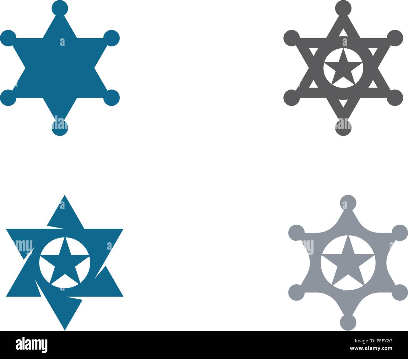 star sherif vector icon illustration design template Stock Vector Image ...