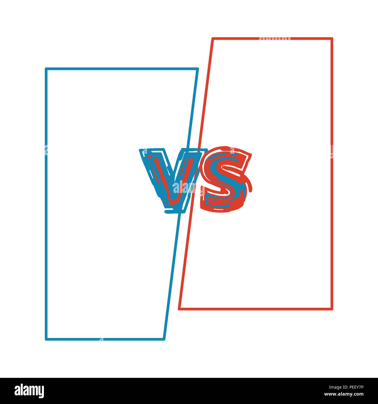 Versus banner on divided background. VS screen. Decorative battle ...