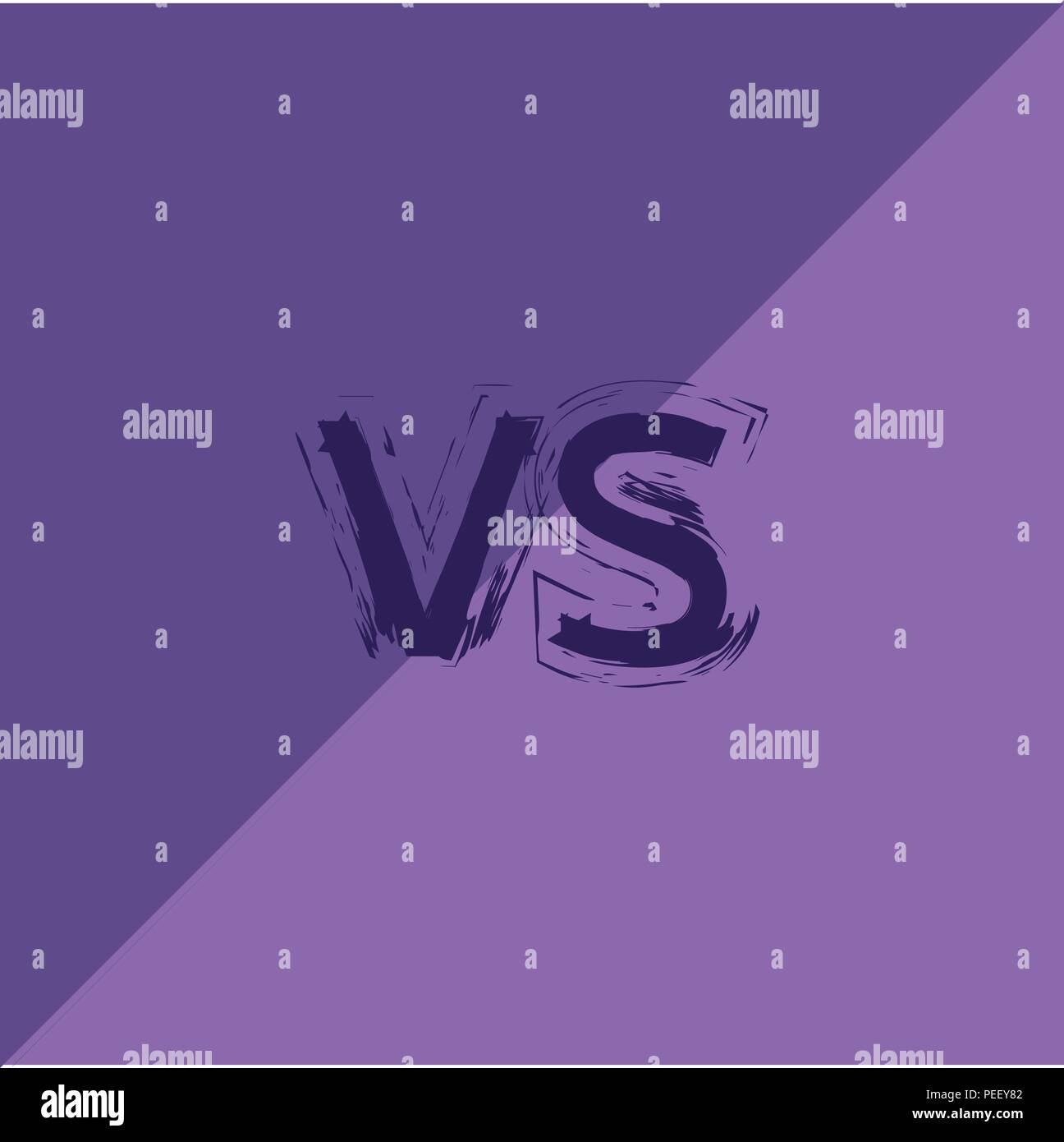 Versus sign on divided background. VS screen. Decorative battle cover ...