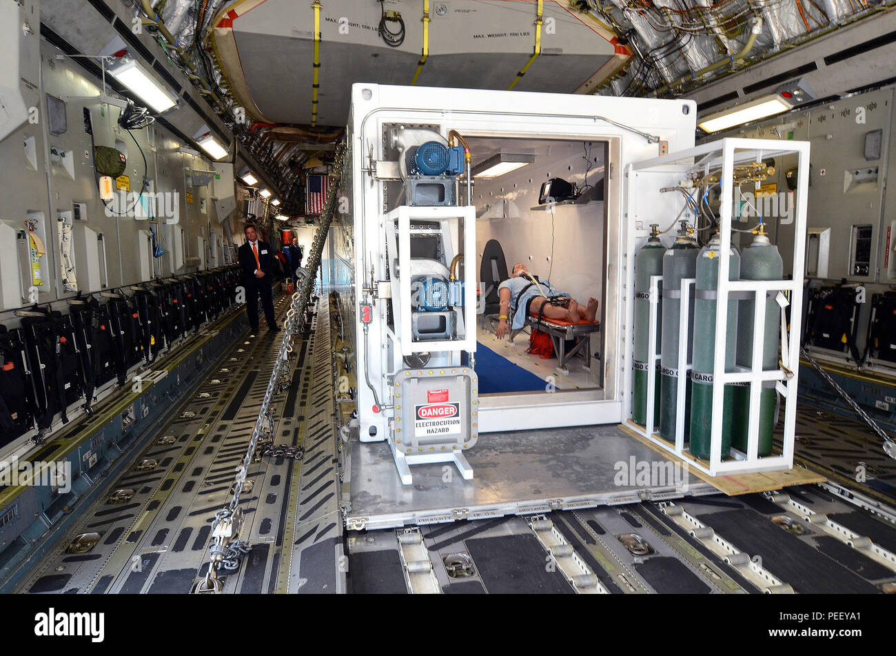 The second Containerized Biocontainment Systems unit is positioned on a ...