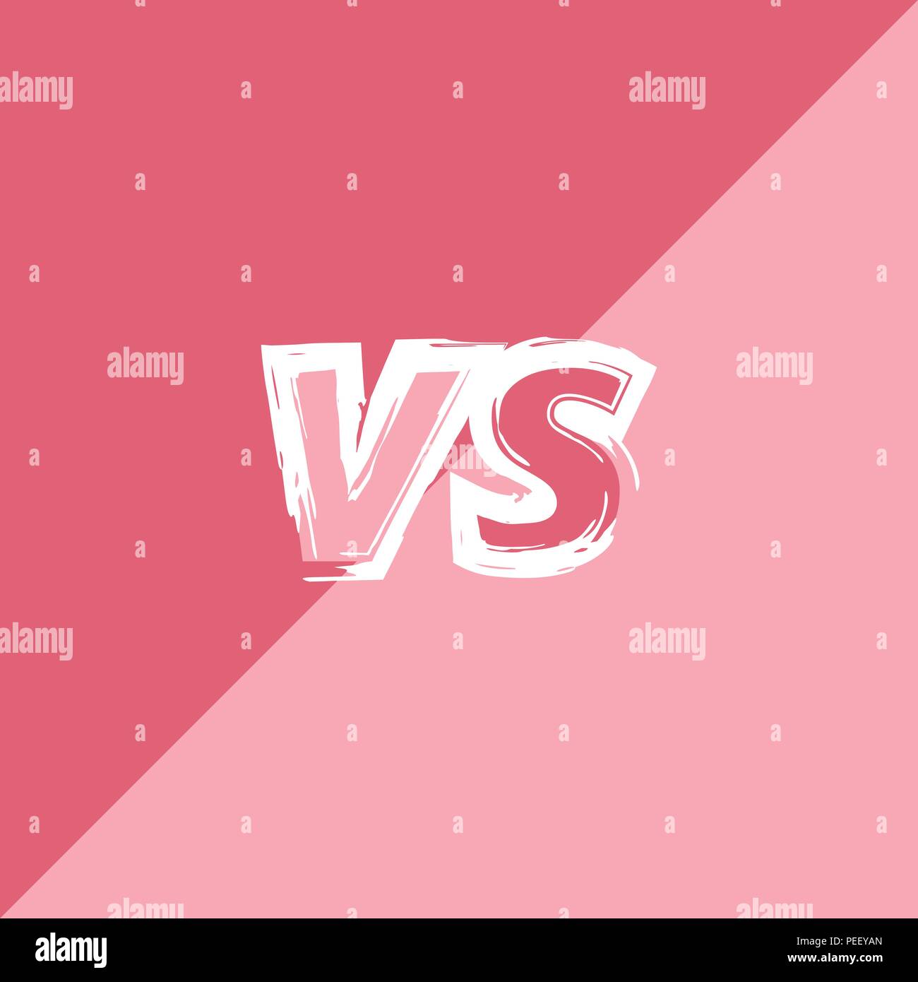 VS screen. Versus sign on divided background. Decorative battle cover ...