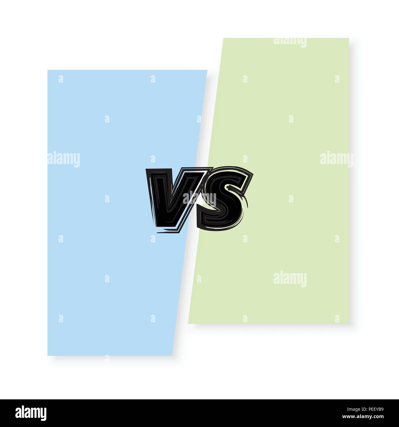 Versus banner on divided background. VS screen. Decorative battle ...