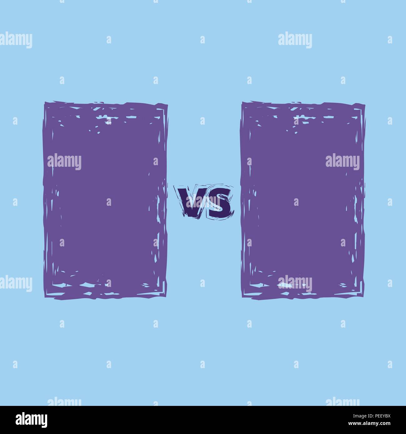 Versus banner on divided background. VS screen. Decorative battle ...