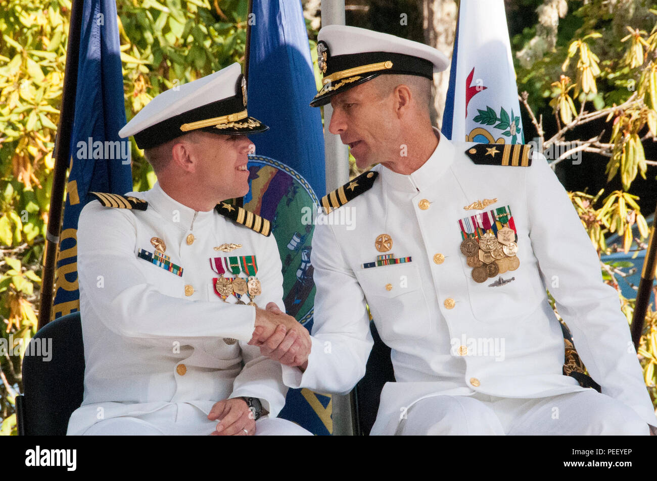 Cmdr. Kelly Laing relieves Capt. William Johnson, as the Blue crew ...