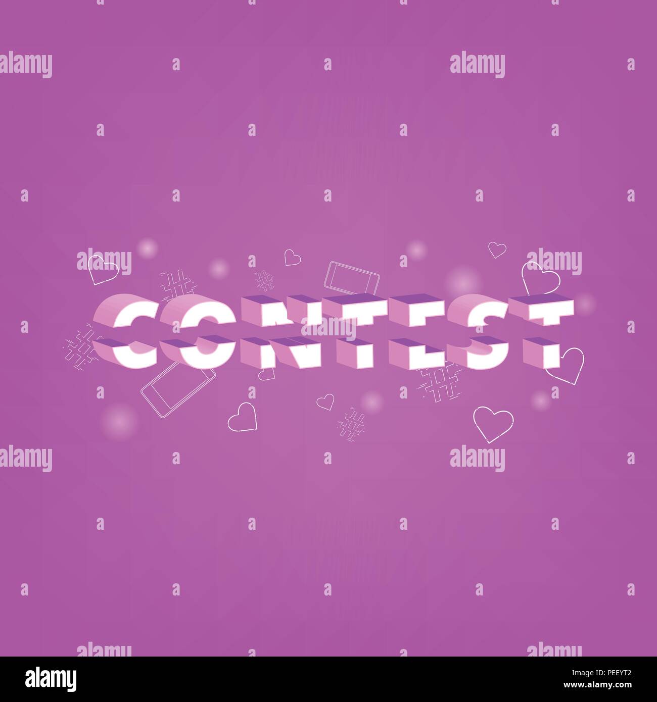 Contest 3d sliced lettering. Element for graphic design - poster, flyer ...