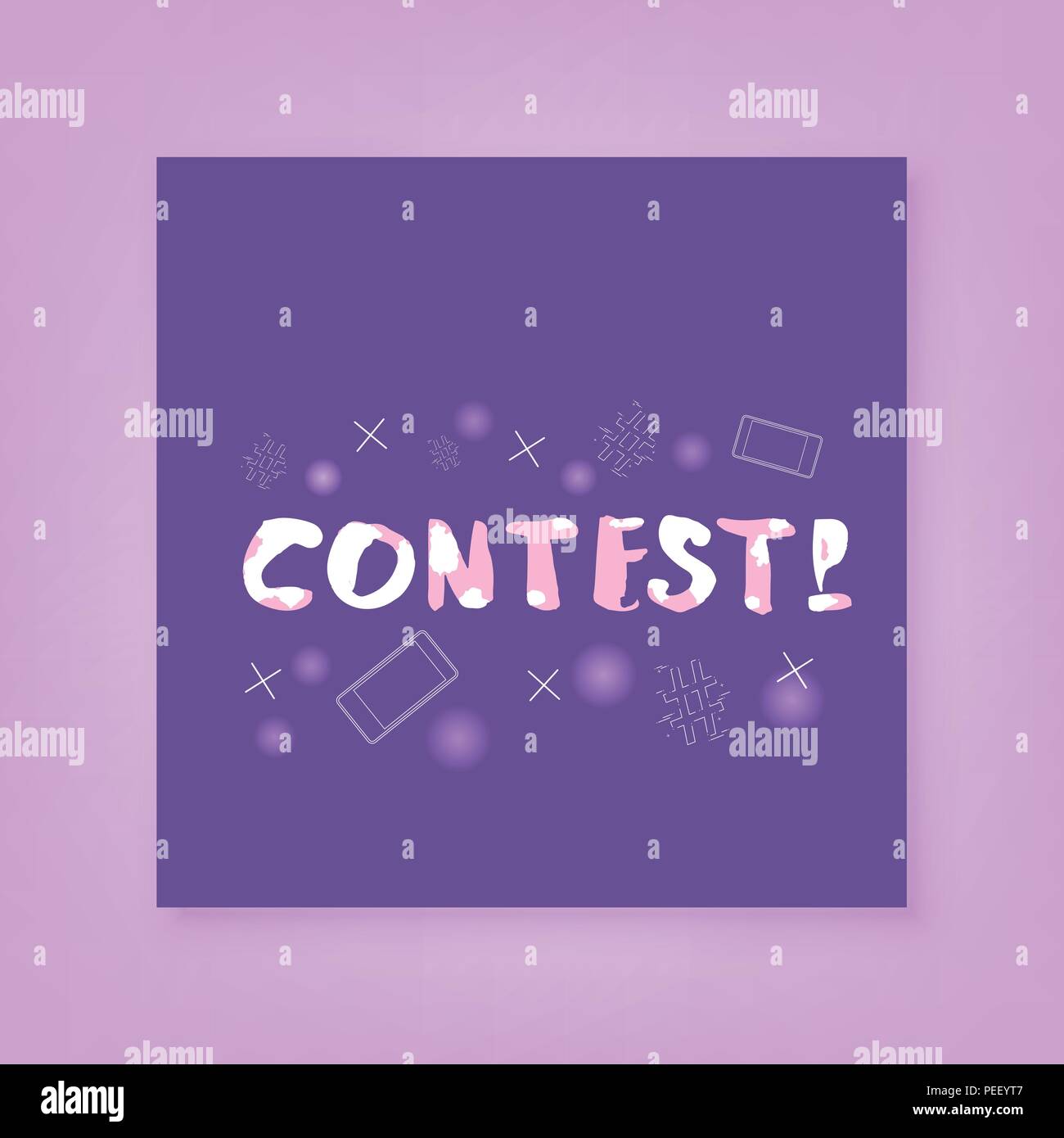 Contest handwritten lettering. Element for graphic design - poster ...