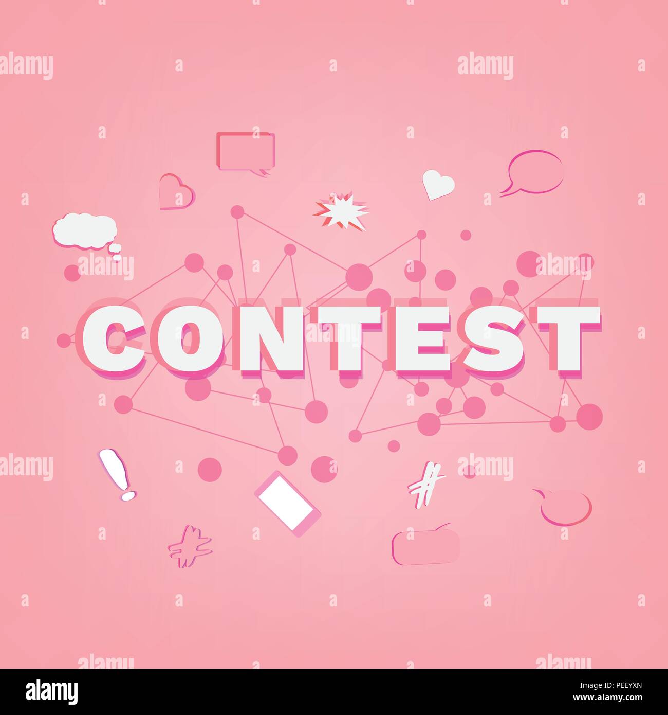 Contest lettering. Element for graphic design - poster, flyer, brochure ...