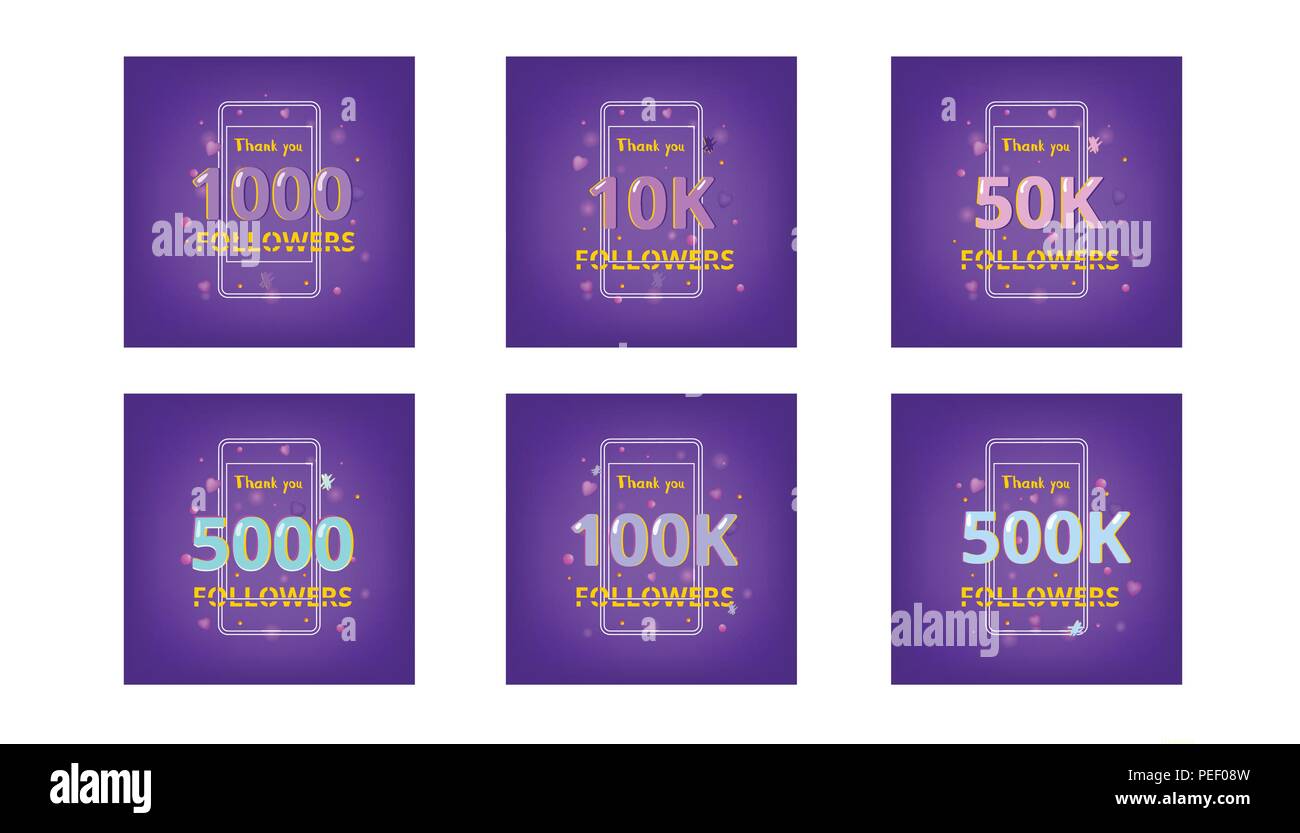 500k followers post vector vectors hi-res stock photography and images ...