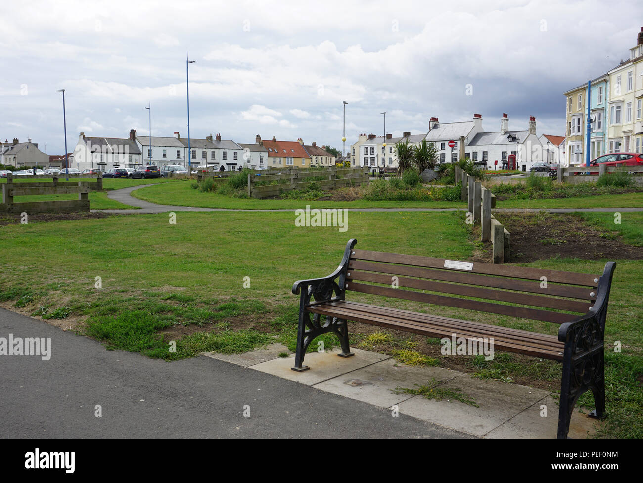 The Green from the Promenade Seaton Carew Hartlepool England Stock ...